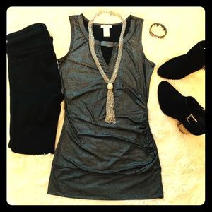 Cache | Tops | Cache Metallic Top Necklace | Poshmark